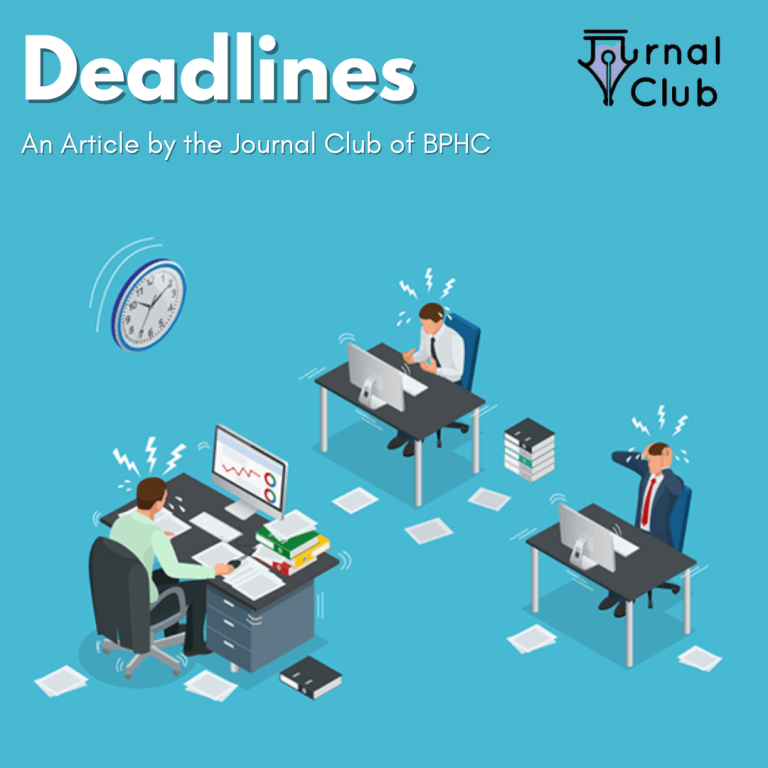 Deadlines. – The Journal Club